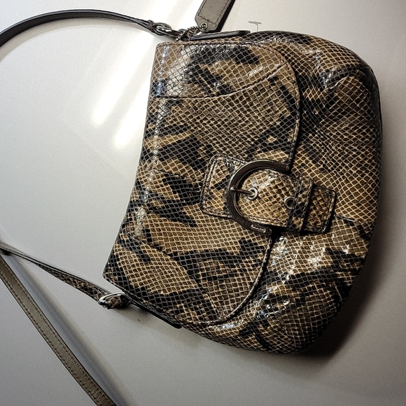Coach | Bags | Coach Snake Embossed Leather Cross Body Bag | Poshmark